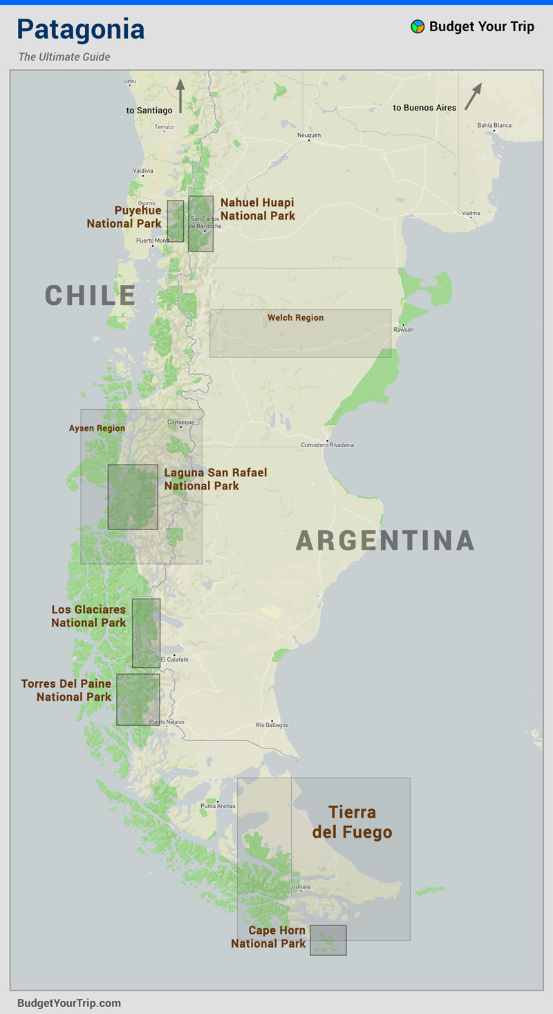 Map: Regions of Patagonia | Budget Your Trip